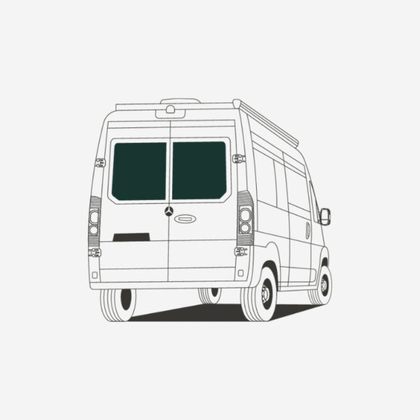 VanBlindz Rear doors - Insulated privacy panel - Sprinter | VanLife Campers